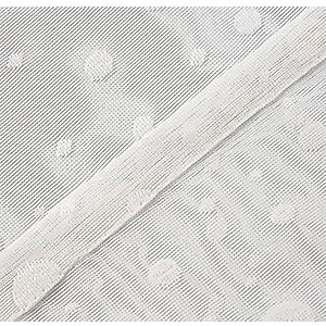 HIGHSEASON White Raindrops Style Sheer Curtains 84 inches Long,Grommet Draperies for Living Room/Bedroom(White,Set of 2,52 x 84 Inch Length)