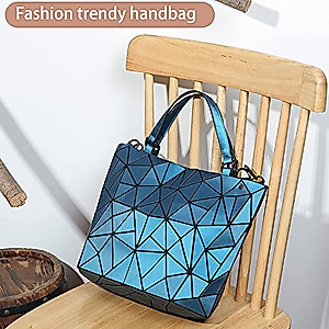 Luminous Geometric Messenger Bagwallet Handbag Shoulder Bag Hologram,Zipper Closure,Suitable For Women