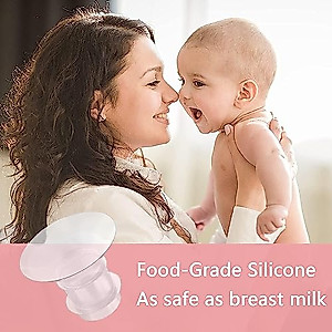 Silicone Flange Insert 13/15/17/19/21mm, Compatible with Medela, Willow, Momcozy S9/S10/S12 Wearable Hand Free Breast Pump Flange Insert, Reduce 24mm Shield/Flange Nipple Tunnel Down to Correct Size