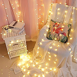 Battery Operated LED Globe String Lights, 2-Pack Total 52FT 120LEDs - Each 26FT 60LEDs 8 Mode Waterproof Christmas Fairy String Lights with Remote for Home Bedroom Garden Wedding Party Decoration