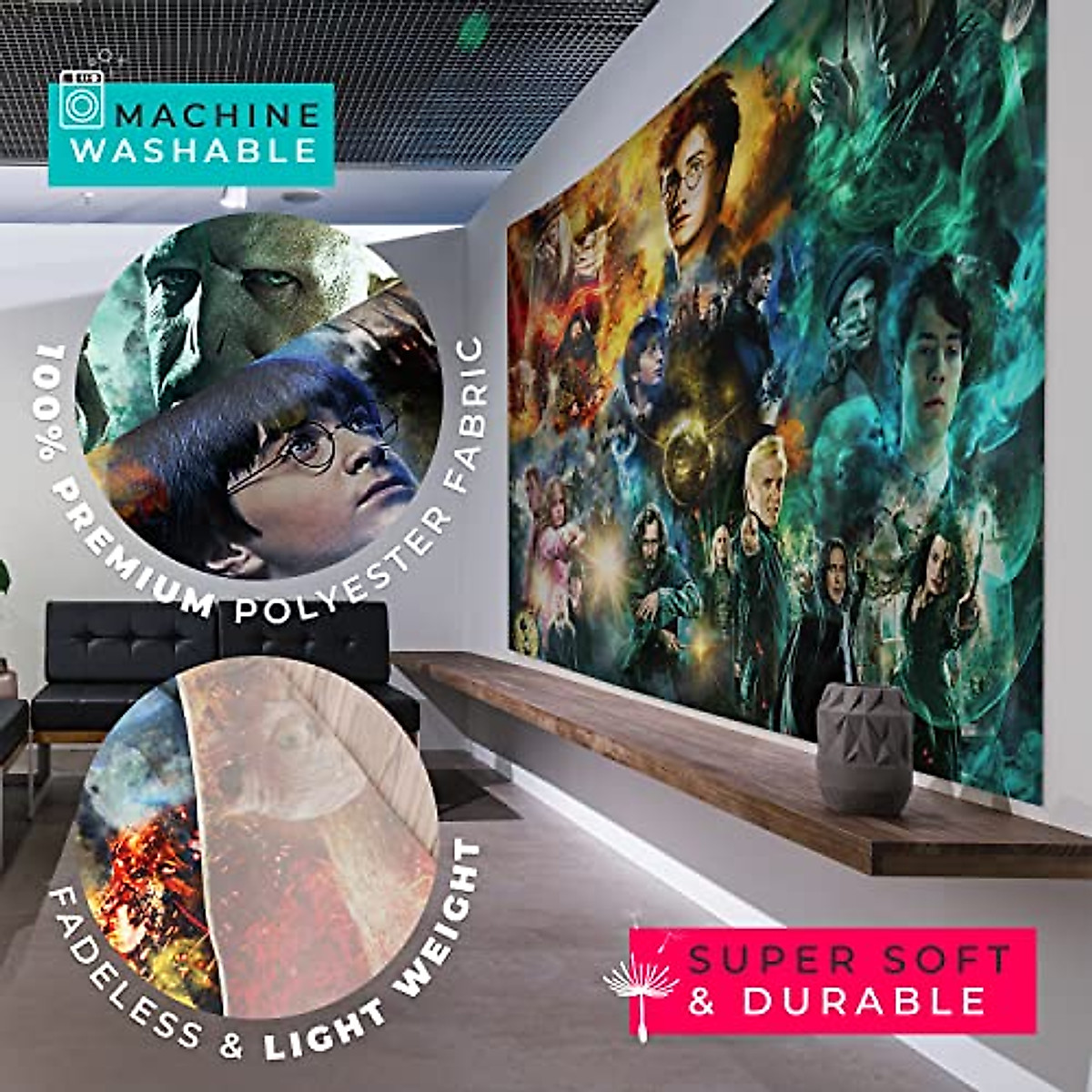 JUMANT Potter Tapestry - Harry Tapestry - Magical Tapestry - 59x51 In