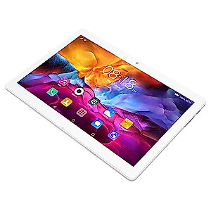 HEEPDD 10.1 Inch Tablet 6GB 128GB 5G WiFi Calling Tablet MT6592 10 Core Calling Tablet for Android 12 Gold for Study (US Plug)