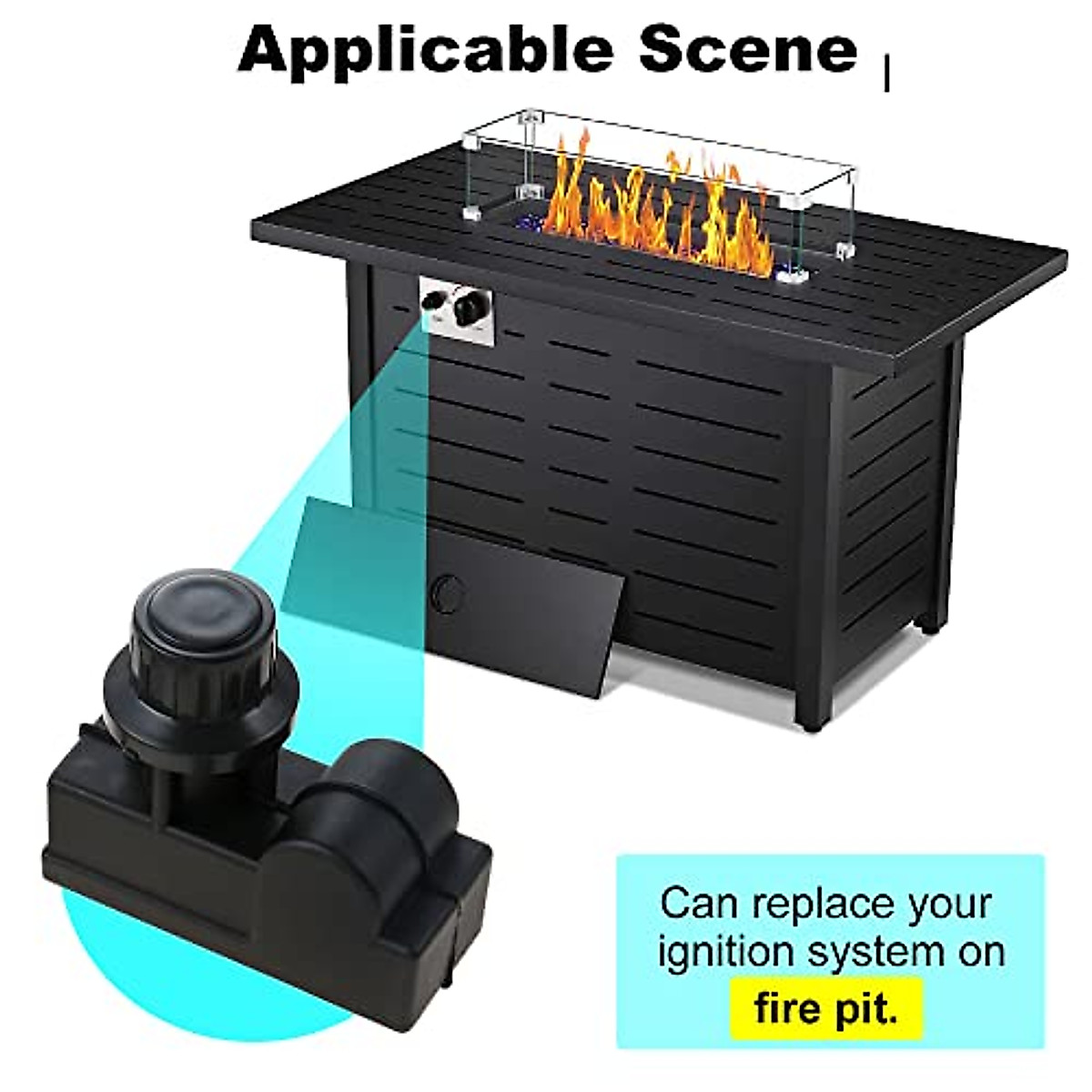 Hicello Push Button Control Switch Ignition, Automatic Ignition System, Control AA Battery Type Ignitor with Electrode Spark 11PCS