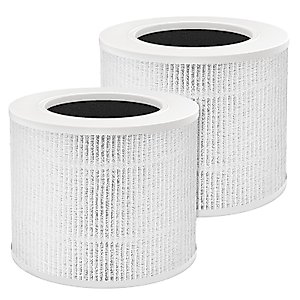 True HEPA Core Mini Replacement Filter for Levoit Core Mini Air Purifier, 3-in-1 HEPA, High-Efficiency Activated Carbon, 2 Filter & 6 Fragrance Sponge