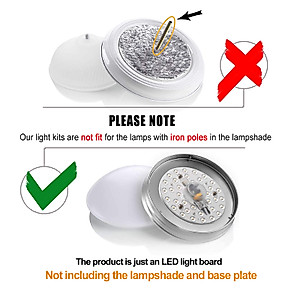 Siomen 6" 20W 2100LM 6000K AC85~265V Max 277V,LED Light Engine Retrofit Kit for Ceiling Fan Light,LED Light Board Panel for Ceiling Flush Light Circle Fluorescent Bulb Replacement