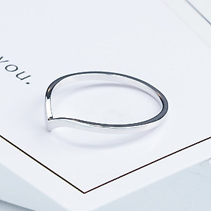 925 Sterling Silver Simple Style Band Ring, Size 6 7 8 (8)