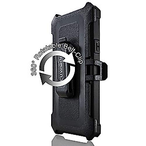 COVRWARE Aegis Pro Series case for LG Stylo 6 with Built-in Screen Protector Heavy Duty Full-Body Rugged Holster Armor Cover Belt Swivel Clip Kickstand, Black