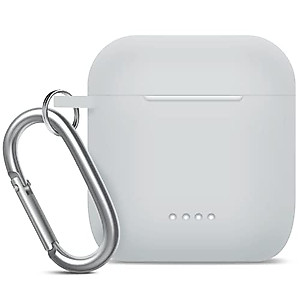 MOLOVA Protective Silicone Case Compatible with Tozo t6, Front LED Visible, Premium Accessory Shockproof tozo t6 Case Cover with Keychain. (Grey)