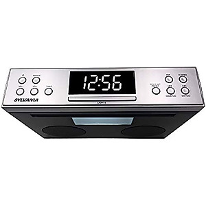 PROSCAN Under Cabinet Clock Radio, Music System with Bluetooth Streaming and FM Radio