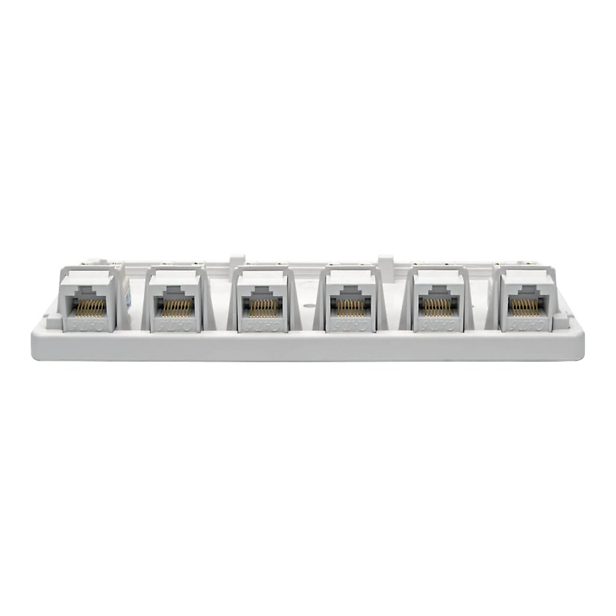 TRIPP LITE Cat6 Surface-Mount Box 6-Port Pre-Configured Unshielded 110 IDC Punchdown RJ45 White, 3-Year Warranty (N236-006-WH)