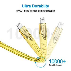 WFVODVER Headphones Adapter for iPhone 12 [MFI] Lightning to 3.5mm Adapter Earphones Audio Jack Converter for iPhone 7 7P 8 8P X XR XS XS Max 11(Yellow)