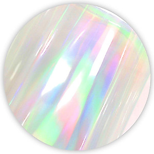 Iridescent Clear Film Laser Mirror Rainbow Transparent PVC Waterproof Vinyl Material for Bows Jewlery Bags Making DIY Crafts (Holographic-B)