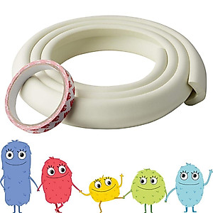 Toddleroo by North States Foam Edge Protector | Add Safety Around Wood, Glass or Stone Edges with Impact Absorbing Foam Protector | Baby Proof with Confidence (79" Roll, White)