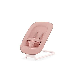 Cybex Lemo Self-Bouncing Baby Bouncer for Playing and Relaxing with Adjustable Harness and Breathable Mesh Backrest, Comfort Inlay with Head Hugger, and Stand, Pearl Pink