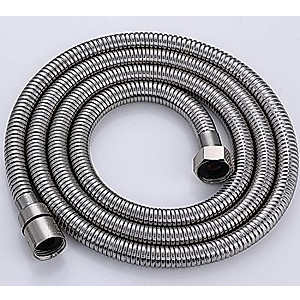 100% Metal Hand Held Shower Head with Hose | Detachable Shower Heads with Handheld Spray | Adjustable Bracket Holder | Extra Long 75" Inch Stainless-Steel Hose | Brushed Nickel