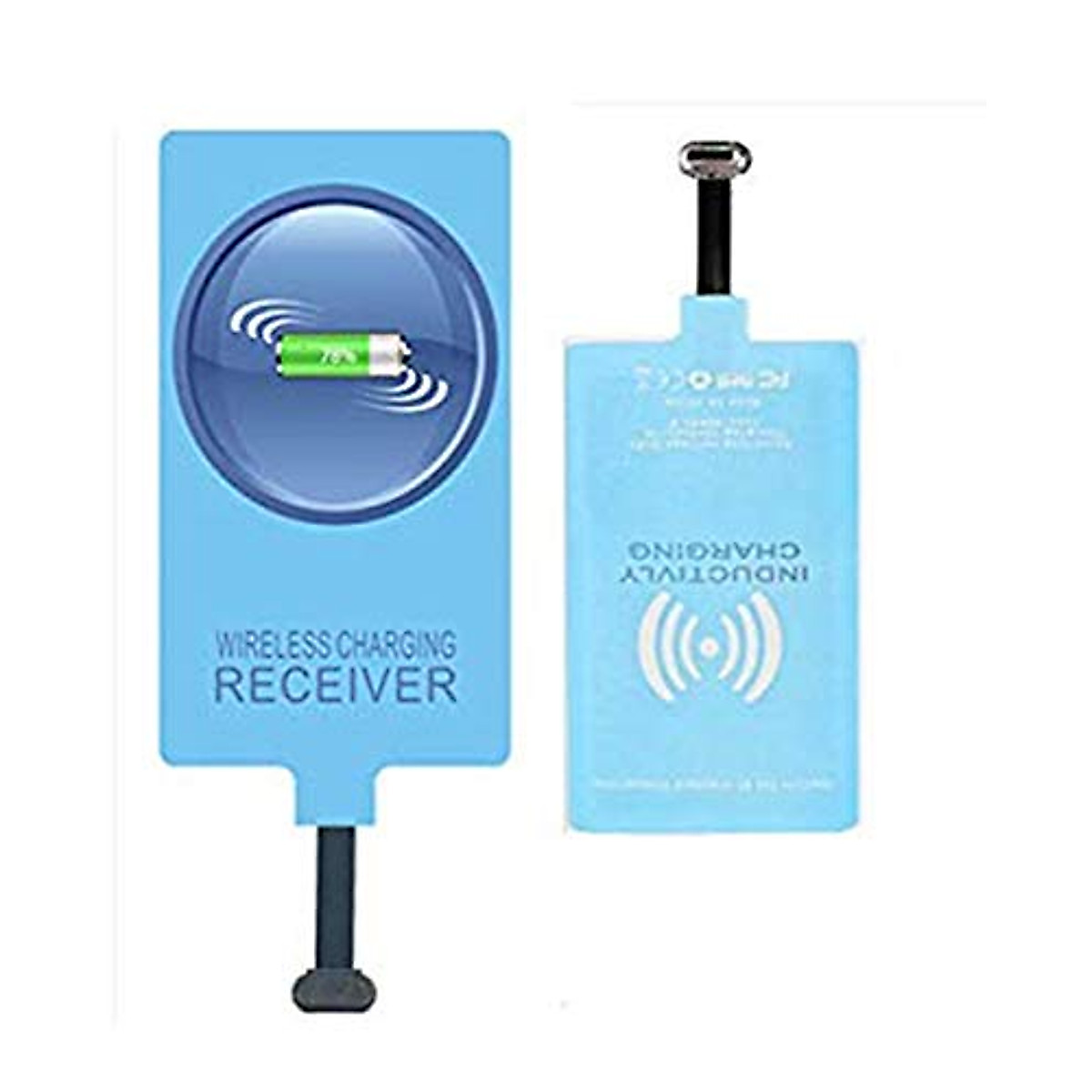 AISHEMI Wireless Charging Receiver Adapter with Fast Smart Microchip Technology for Samsung LG Huawei Sony Motorola Xiaomi Alcatel All Android Device USB Type-C