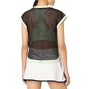 adidas Ny Tennis Tee, Glow Green/Black, Medium