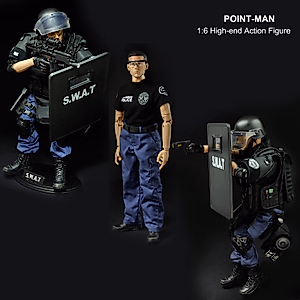 1/6 Scale SWAT Action Figures(12inch), Highly Detail Army Military Soldiers Model Set with Accessories Model Collection, Military Toys for Teens and Adults (Point-Man)