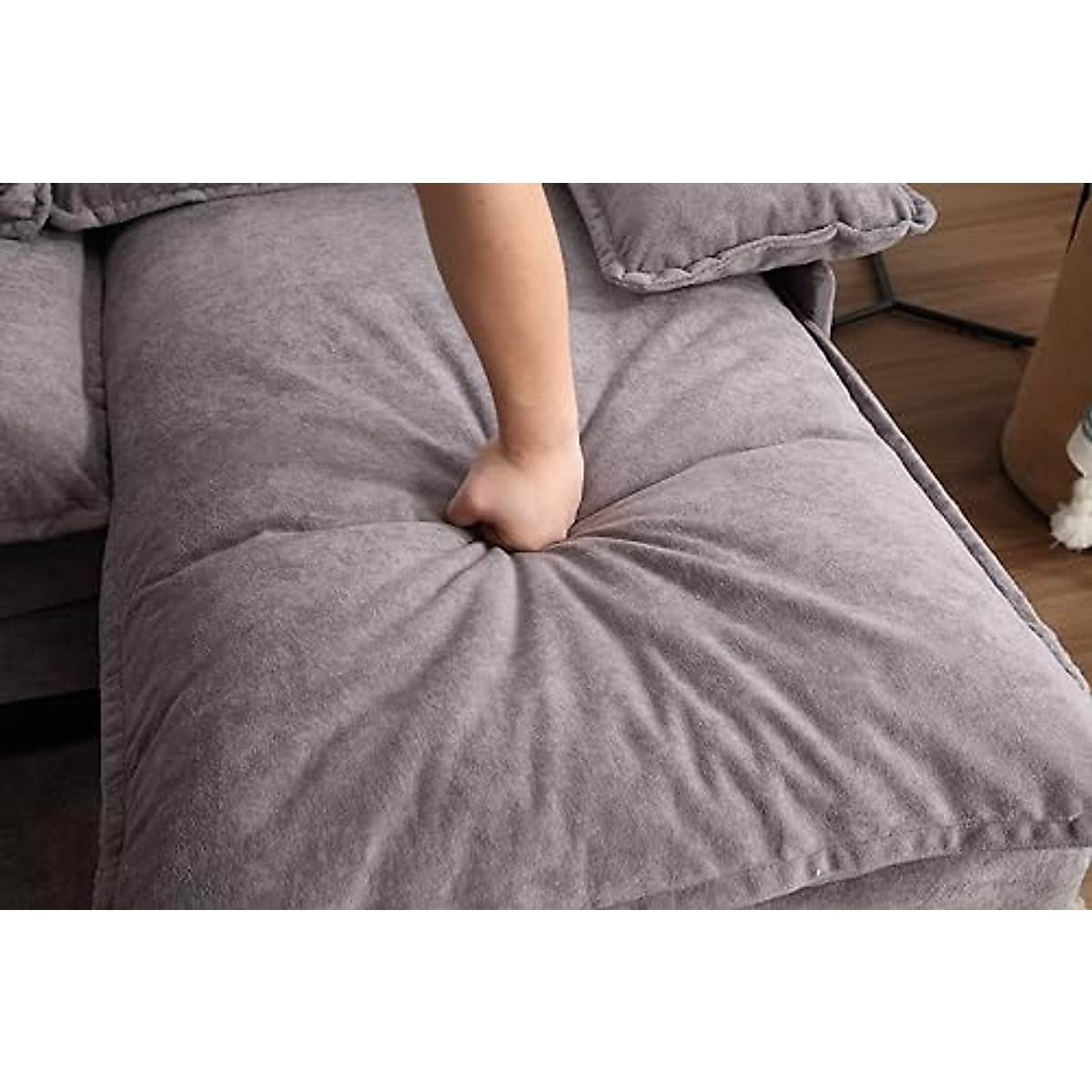 Symmetrical U Shaped Modular Sectional Sofa Cloud Couch, 6 Seater Oversized Convertible Sleeper Couch with Double Chaise & Memory Foam, Deep Seat Corner Sofa&Couches for Living Room Office