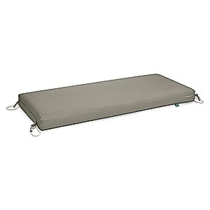Duck Covers Weekend Water-Resistant Outdoor Bench Cushion, 54 x 18 x 3 Inch, Moon Rock, Patio Furniture Cushions
