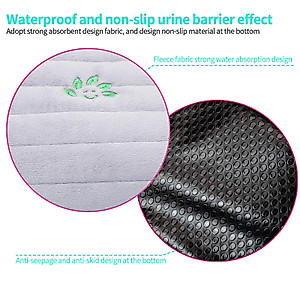 Piddle Pad Car Seat Protector, Waterproof Potty Training Seat Saver Pads for Infants Baby and Toddlers, Machine Wash and Dry (Gray)