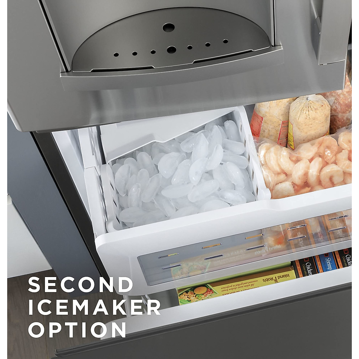 GE PROFILE PYE22KYNFS 36" Counter-Depth Bottom Freezer with French Door Twin Chill Evaporator Quick Space Shelf and LED Lighting in Fingerprint Resistant Stainless Steel