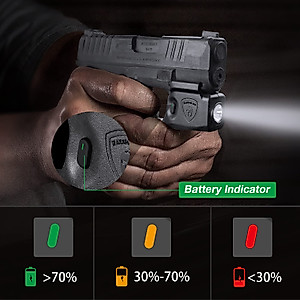 WARRIORLAND Hellcat Mini Gun Light Tailored Made for Springfield Armory Hellcat Pistol, 150 Lumens Hellcat Handgun Light, LED Tactical Flashlight Hellcat SL-1