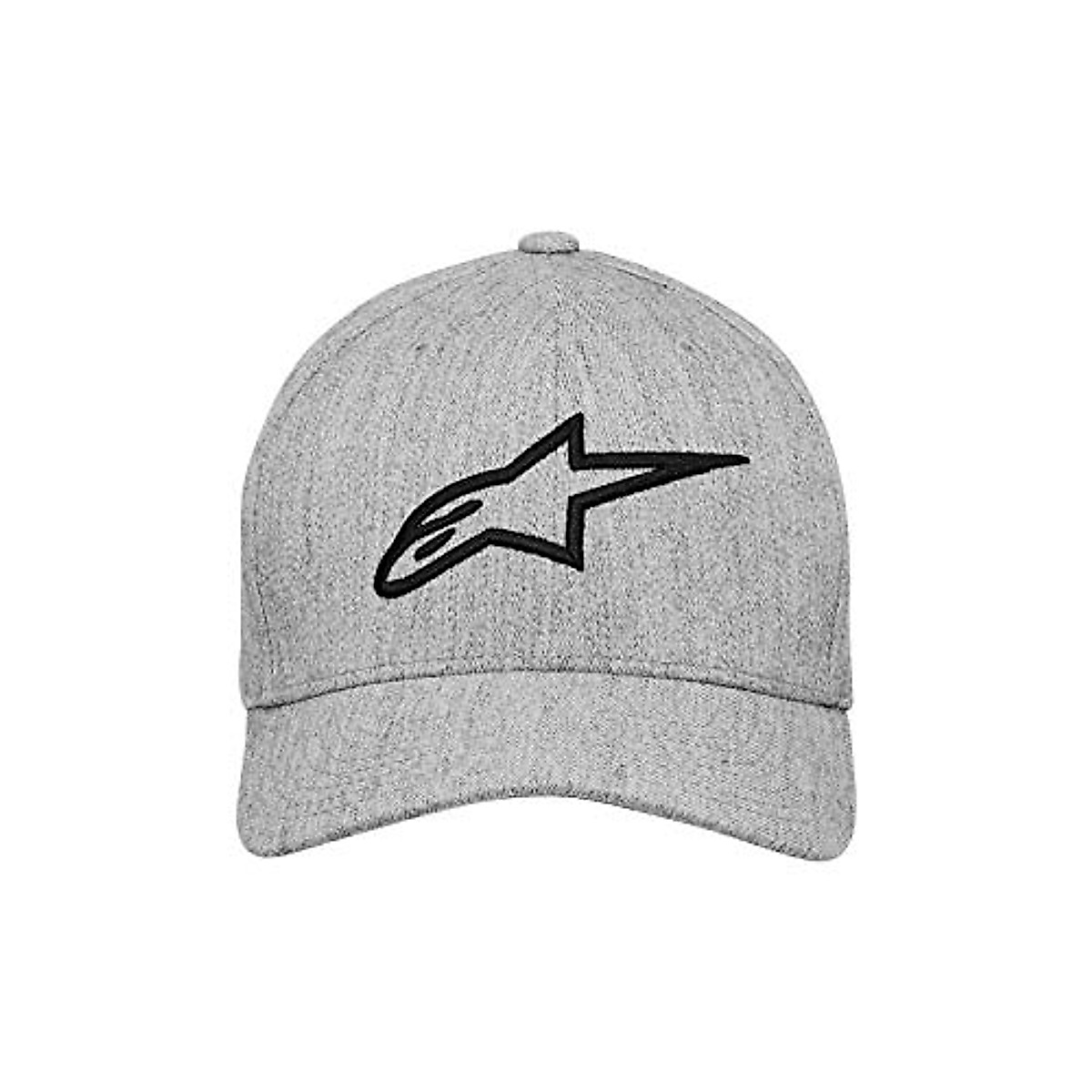 Alpinestars mens Curved Bill Structured Crown Flex Back 3d Embroidered Logo Flexfit Hat Cap, Ageless Black/White, Large-X-Large US