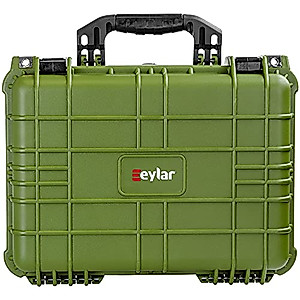 Eylar Standard 16" Gear, Equipment, Hard Camera Case Waterproof with Foam TSA Standards (Green)