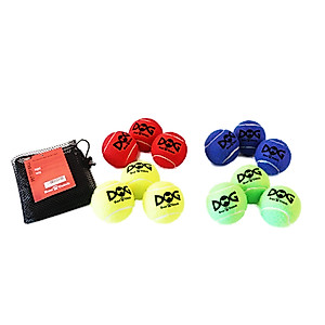 insum Tennis Ball for Dog Pack of 12 Colorful Easy Catching Pet Dog Ball (2.5inch-4colors)
