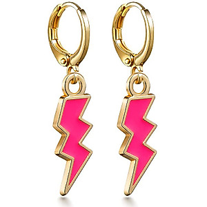 9 pairs /18 pairs, college style earrings, fashion personality earrings, smile heart star lightning and colorful pendant, make you look more vibrant, energetic, young.（age：over 3 years old）
