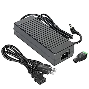 BTF-LIGHTING AC100-240V to DC12V10A Max120W 9A 8A 7A 6A 5A 4A 3A 2A 1A Power Supply Adapter Converter with 5.5x2.1mm DC Output Jack for WS2815 WS2811 5050 3528 5630 FOB COB etc LED Strip Module Light