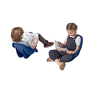 ECR4Kids Leaf Floor Seat, Rocker Chair, Navy, 6-Piece