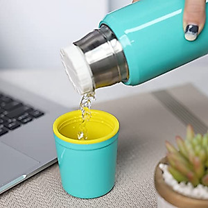 ZLINS Stainless Steel Sports Water Bottle 18oz Vacuum Insulated - Double Wall Hot Cold Thermos Wide Mouth Flask - Leak-Proof TRAVEL MUG for Coffee, Tea, Carbonated Drinks BPA Free(Green)