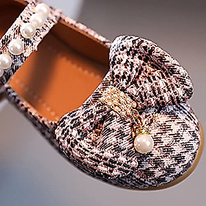 Lykmera Girls Princess Shoes Sandals Flower Bow Tie Shoes Flower Shoes Sandals Soft Sole Princess Sandals for Baby Girl (Red, 4.5 Years Little Child)