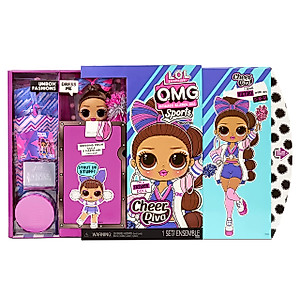L.O.L. Surprise! OMG Sports Cheer Diva Competitive Cheerleading Fashion Doll with 20 Surprises Including Sparkly Accessories & Reusable Playset, Posable - Gift for Kids, Toys for Girls Boys Ages 4 5 6 7+