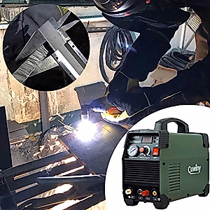 Pilot Arc Plasma Cutter, Cuwiny 50 Amp Dual Voltage 110/220v Non-Touch Pilot Inverter Air Plasma Cutting Machine, IGBT,14mm Clean Cut,16mm Max Severance, Fit For Carbon Steel,Copper, Iron and Aluminum