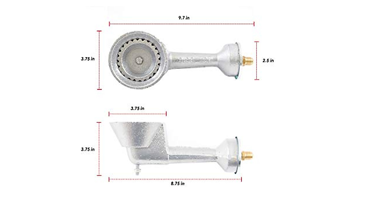 COOKAMP SH10 Cast Iron Propane Burner Head for DIY Projects