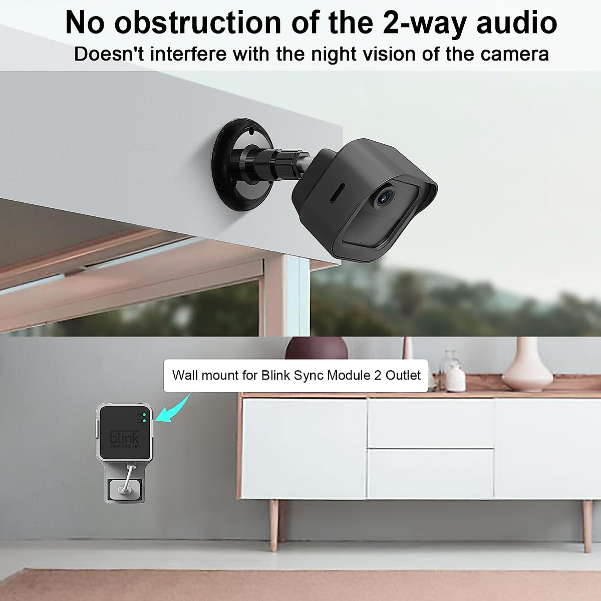 5 Pack Wall Mount for Blink Outdoor 4 (4th Gen) with Weatherproof Protective Housing and Blink Sync Module 2 Mount (Blink Camera & Sync Module is Not Included)