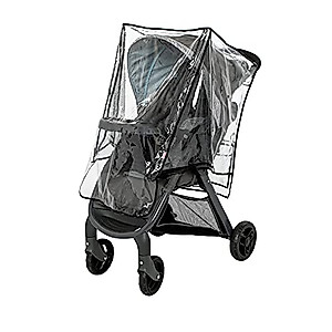 Nuby Deluxe Stroller Weather Shield, Clear Plastic Cover with Storage Pocket & Vented Sides