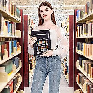 PLITI Bookworm Book Sleeve Book Lover Book Bag Book Club Gift Literary Book Theme Book Protector Bookish Gift (Enough Bookshelves BSBL)