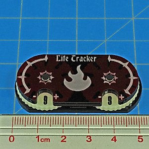 LITKO Life Counter Wheel | Point Tracker Dial | 0-99 | Compatible with Magic: The Gathering | Mountain (Red)