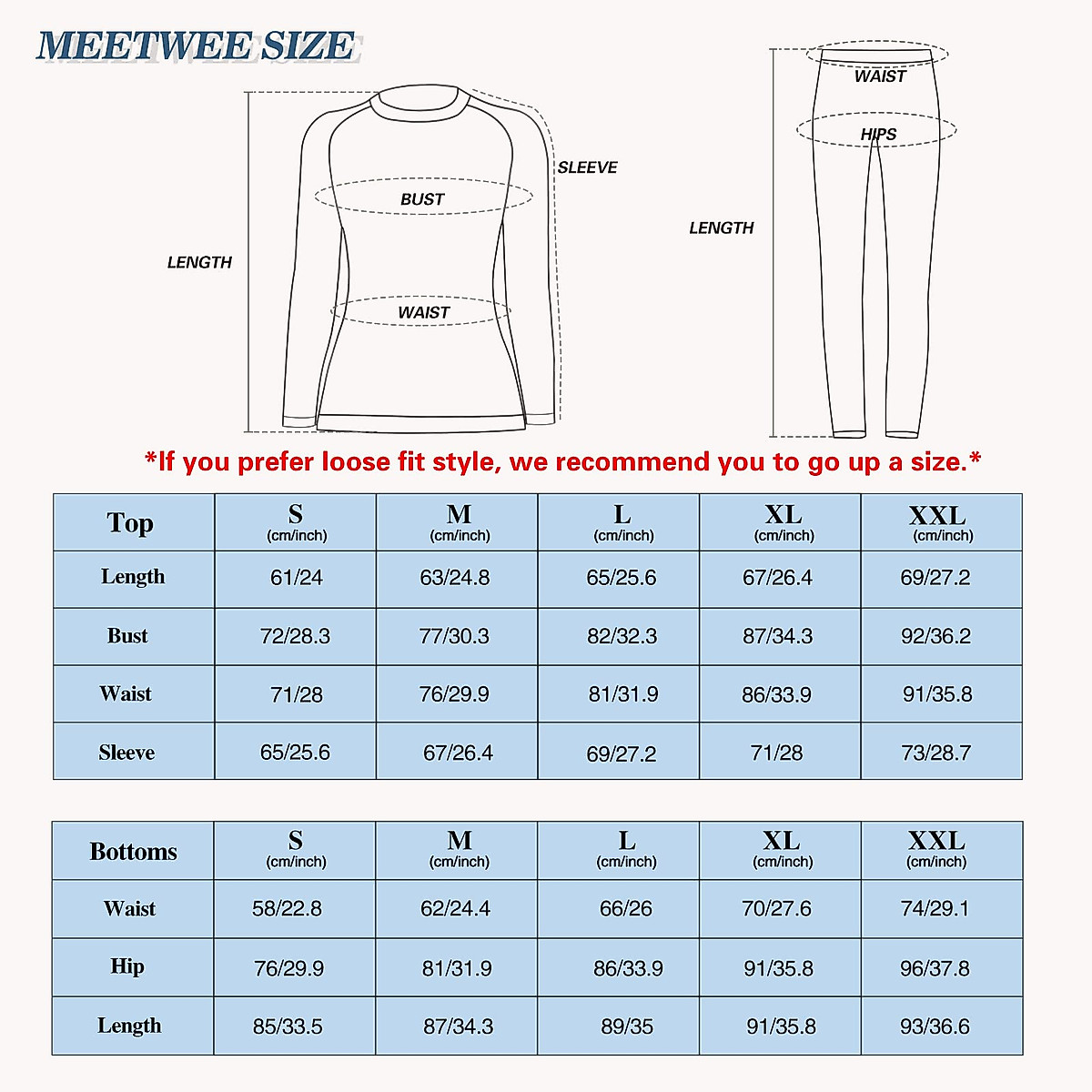 MEETWEE Thermal Underwear for Women, Long Johns Ski Cold Weather Gear Set Base Layer Warm Winter Top and Bottom Running Red Medium
