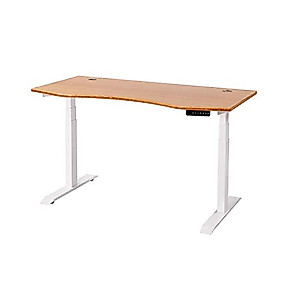 UNICOO Bamboo 55.1 x 27.6 inches Universal Table Top for Standard and Sit to Stand Height Adjustable Home and Office Desk Frames. (Bamboo Table Top-Nature)