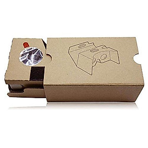 Google Cardboard,VR Headsets 3D Box Virtual Reality Glasses with Big Clear 3D Optical Lens and Comfortable Head Strap for All 3-6 Inch Smartphones (Yellow, 1 Pack)