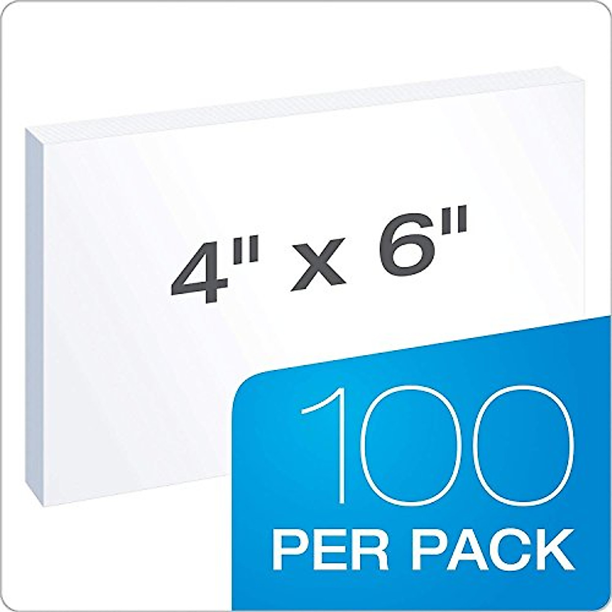Oxford Blank Index Cards, 4" x 6", White (2 Pack)