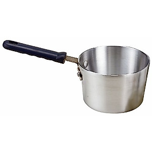 Crestware 5-1/2-Quart Heavy Gauge Aluminum Sauce Pan with Grip Handle, Heat Resistant up to 350-Degree