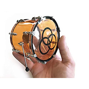 FanMerch Drum Kit Led Zeppelin, John Bonham, Tribute Vistalite Transparent Amber Mini Drum Set Replica Collectible
