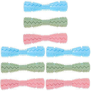 balacoo 9 Pcs Pet Teething Stick Dog Chewing Toy Dog Chew Toothbrush Puppy Teething Toys Dogman Toys Dog Dental Chew Toy Dogs Teethers Chew Toys for Puppies Pet Dog Pet Supplies TPR