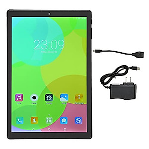 Black Tablet 100-240V 5000mAh 10.1 Inch IPS Octa Core CPU Reading Tablet for Work (US Plug)